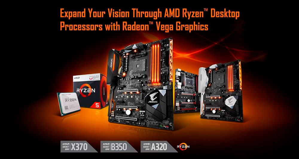 Gigabyte lanza nuevo BIOS para AMD Ryzen con gráficos Radeon Vega